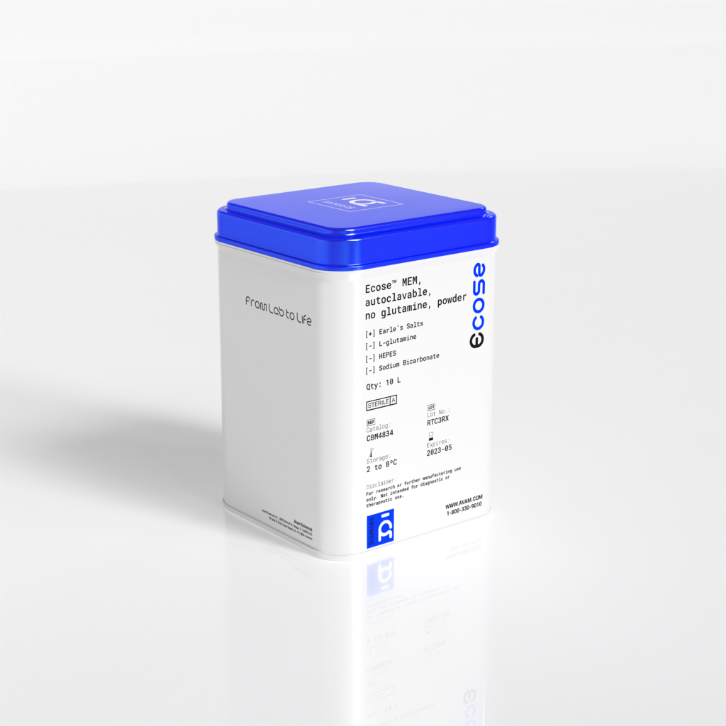 Ecose™ MEM, autoclavable, no glutamine, powder | Avam