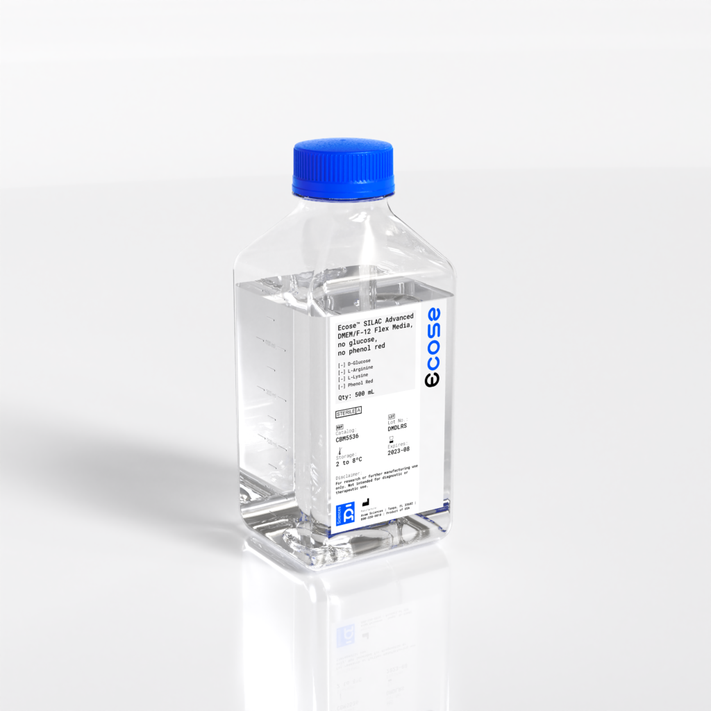 Ecose™ SILAC Advanced DMEM/F-12 Flex Media, no glucose, no phenol red ...