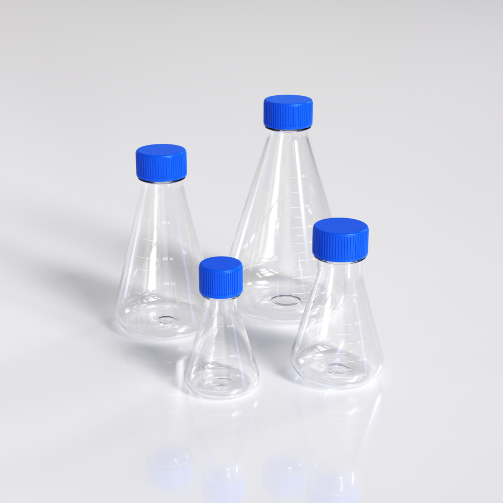 InMicro® Conical Erlenmeyer Flask with Vent Caps (PC) | Avam