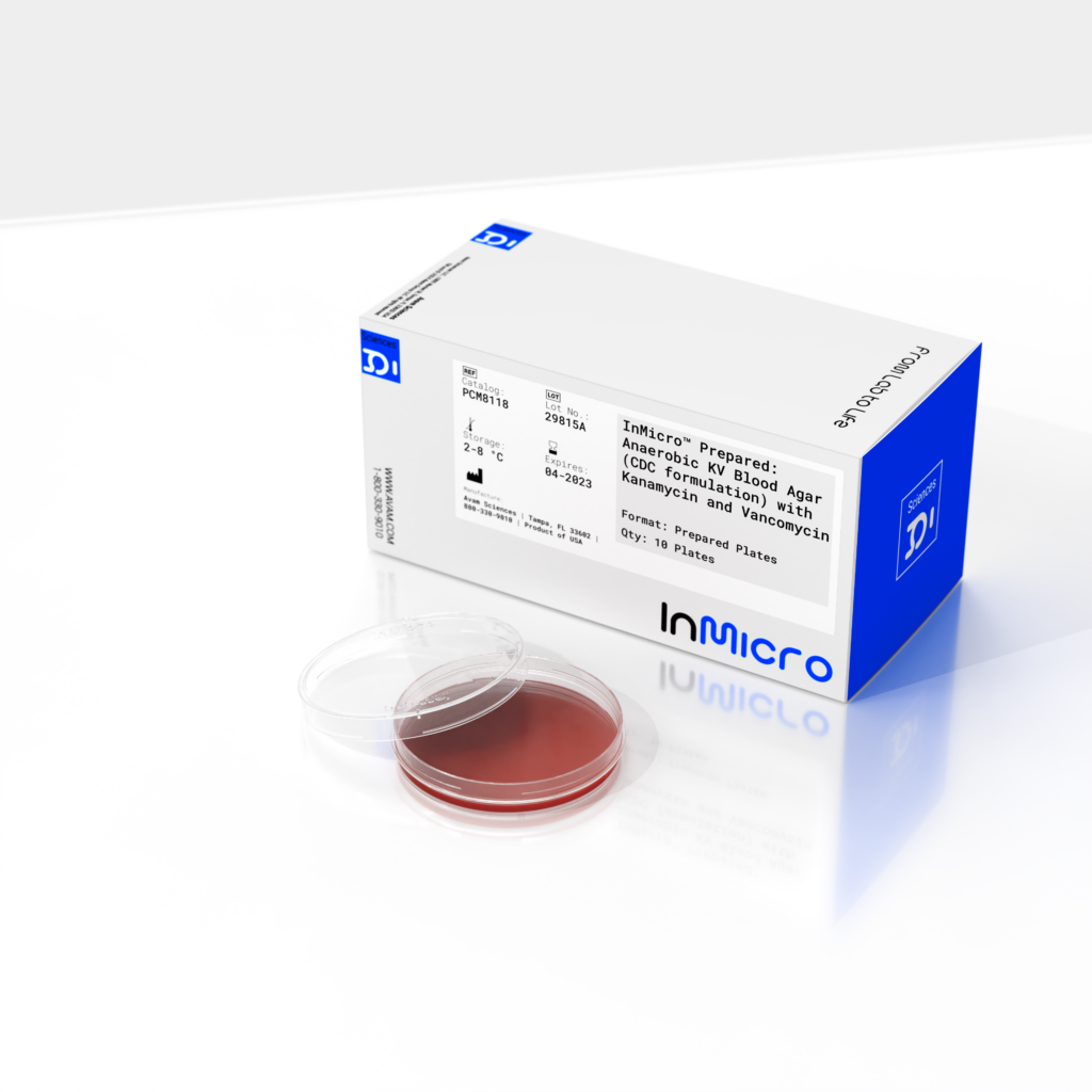 InMicro® Prepared: Anaerobic KV Blood Agar with Kanamycin and ...
