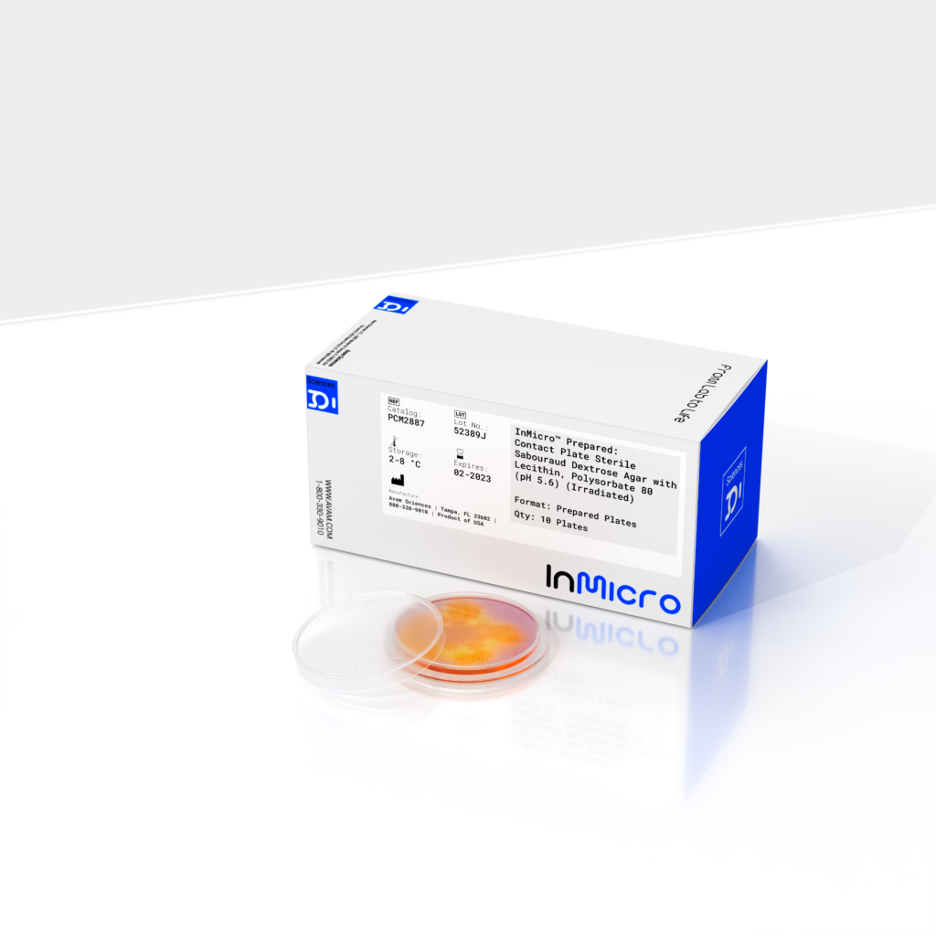 InMicro® Prepared: Contact Plate Sterile Sabouraud Dextrose Agar with ...